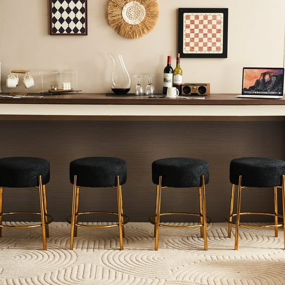 24" Round Bar Stools - 20" Dimensions, Ideal for Kitchens and Dining ...