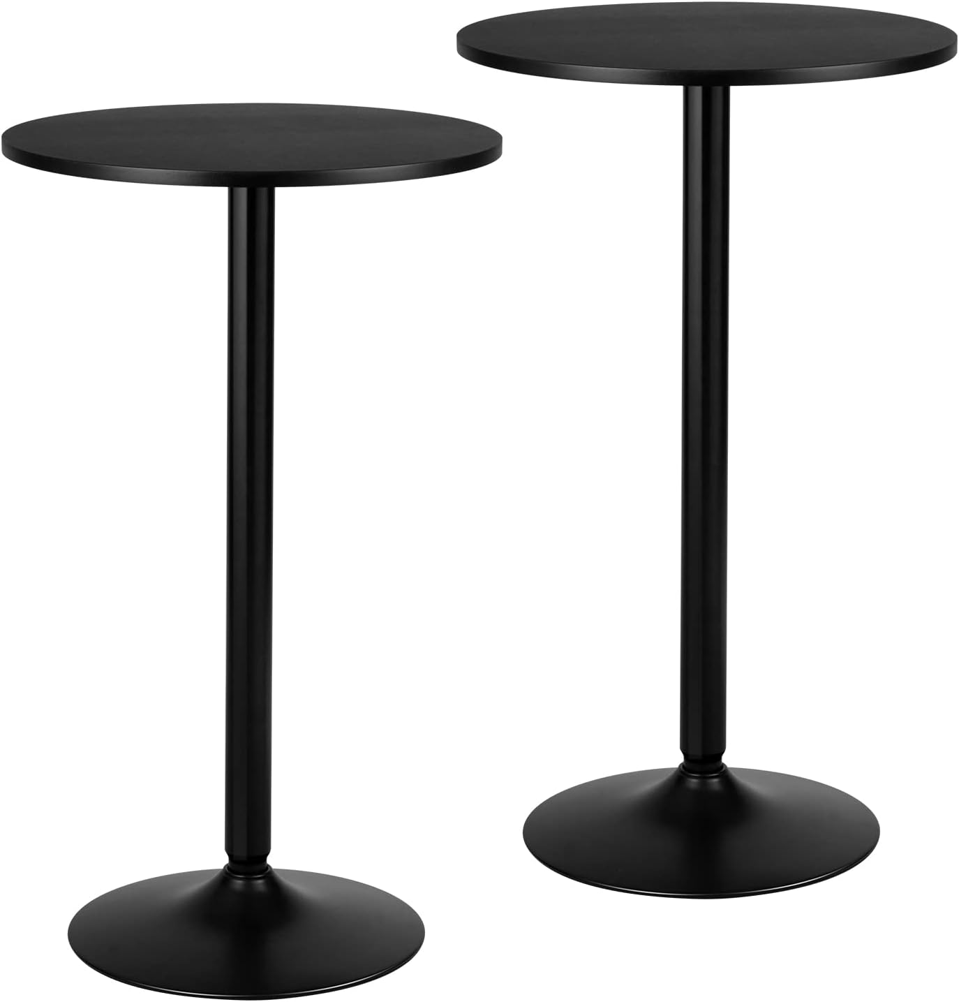 24” Round Bar Table, 40 Inch Height Cocktail Table with Sturdy Metal ...