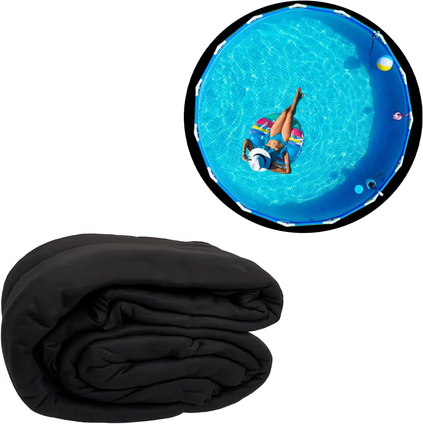 24' Round Pool Liner Pad for Above Ground Swimming Pools, Geotextile ...