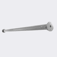 24" Round Ridged LED Closet Hanging Rod in Chrome with PIR Motion ...