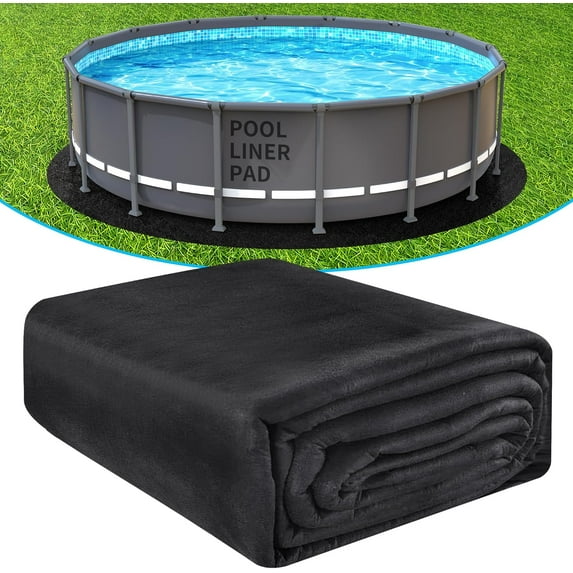 24' Round Thicker Heavy Duty Pool Liner Pad for Above Ground Pool, Pool ...