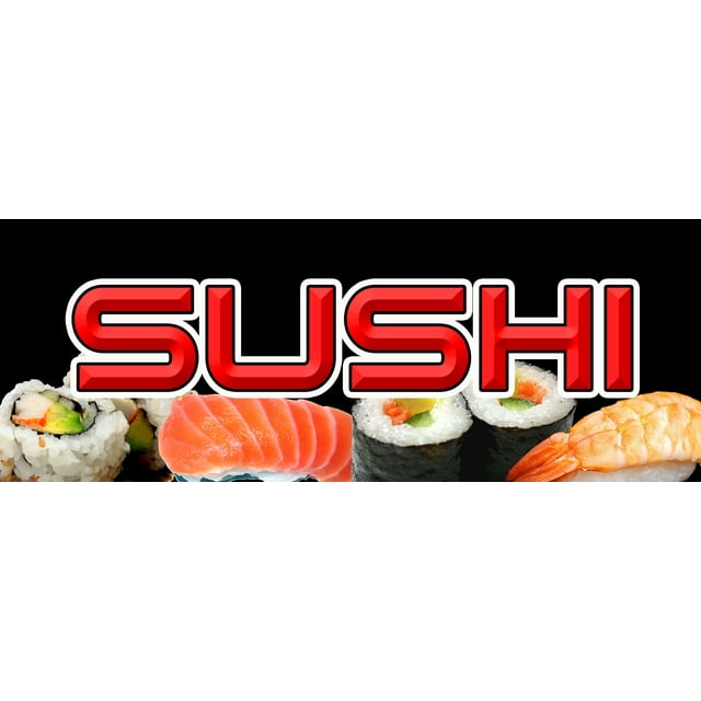 24" SUSHI DECAL sticker sashimi ramen noodles soba japanese japan udon ...