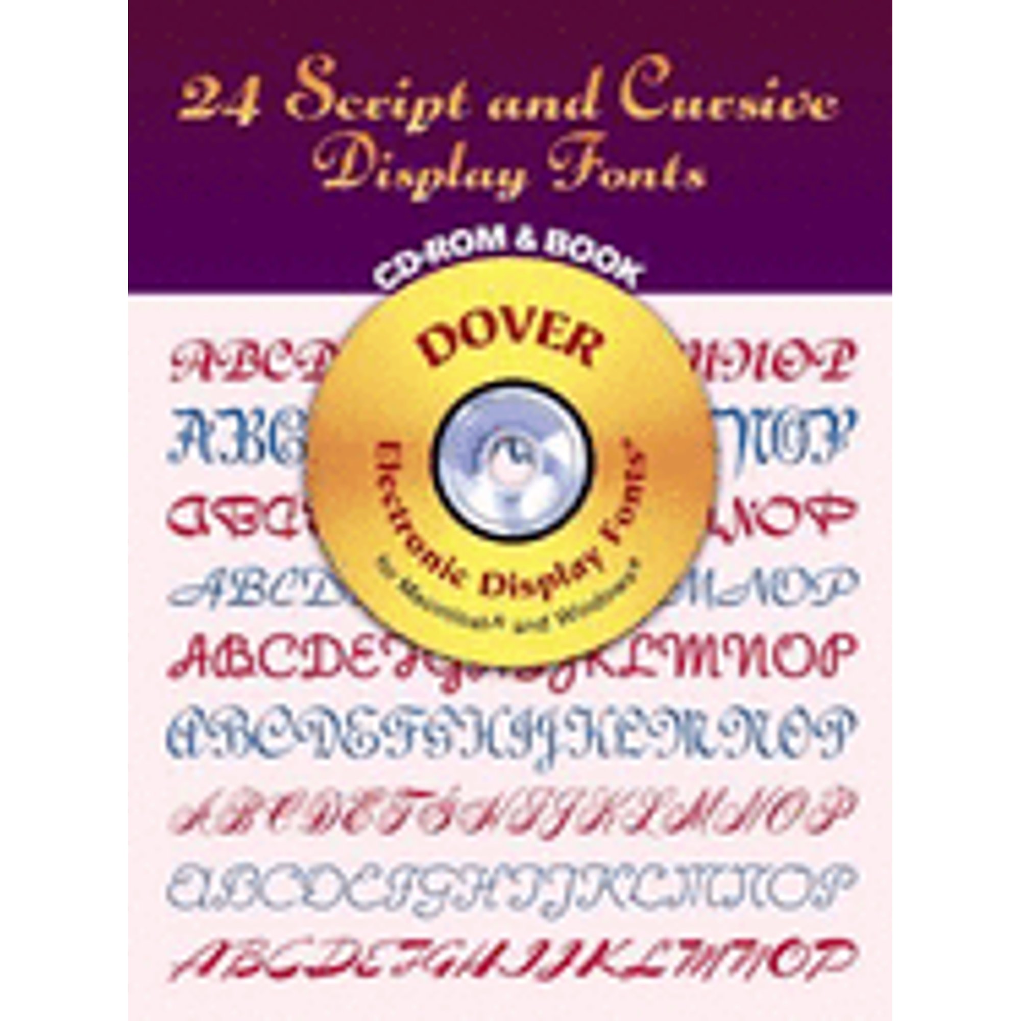 Pre-Owned 24 Script and Cursive Display Fonts CD-ROM and Book ...