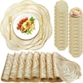 24 Set 15 Inch Round Pressed Vinyl Placemats Hollow Out Rose Placemat ...