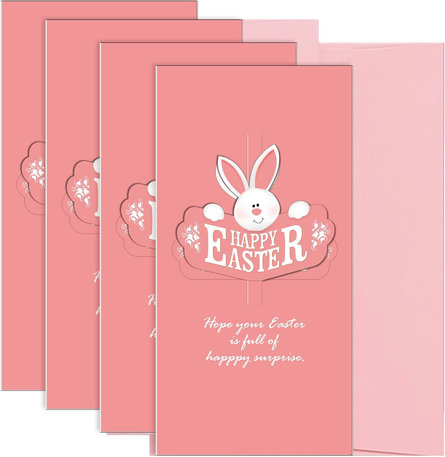24 Set Bunny Easter Greeting Value Card Cute Unique Designed Greeting ...
