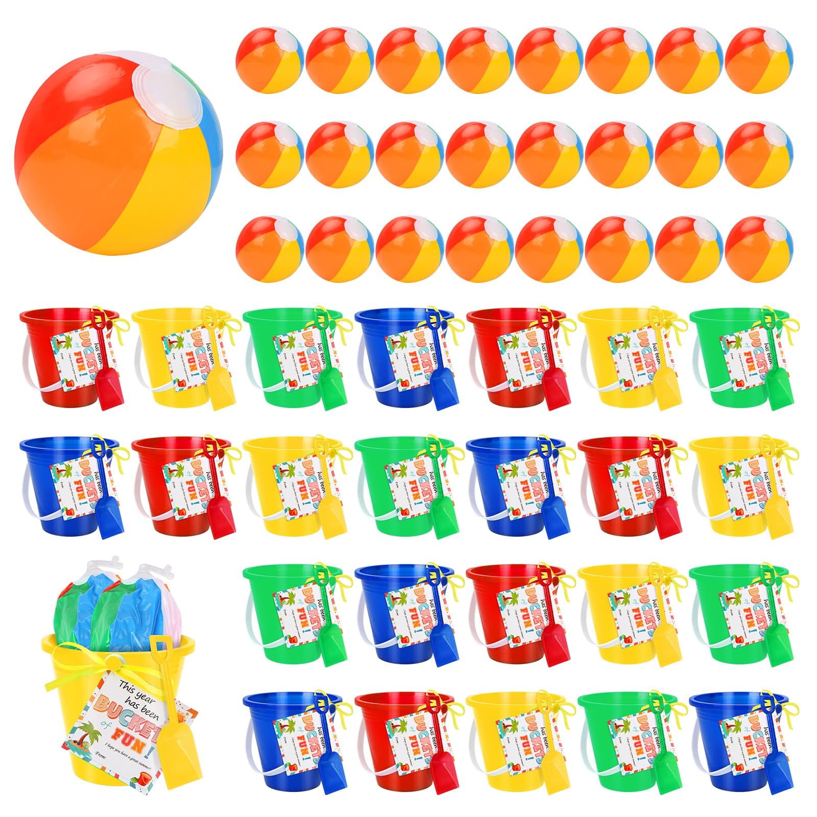 24 Set End Of Year Students Gift From Teacher Bulk Beach Bucket And ...