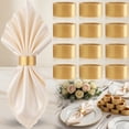 24 Set Gold Napkin Rings Boho Wooden Napkin Holders Round Handmade ...