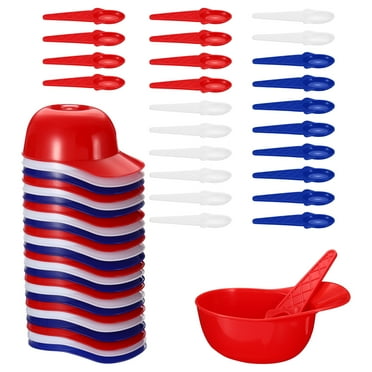 36 Pack Baseball Helmet Ice Cream Bowls with Spoons,8 oz Baseball ...