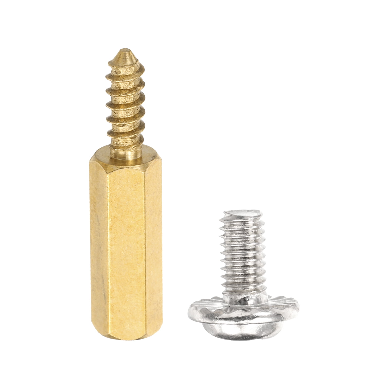 24 Set M3 x 14mm + 8mm Hex Motherboard Standoffs with Screw, Brass ...