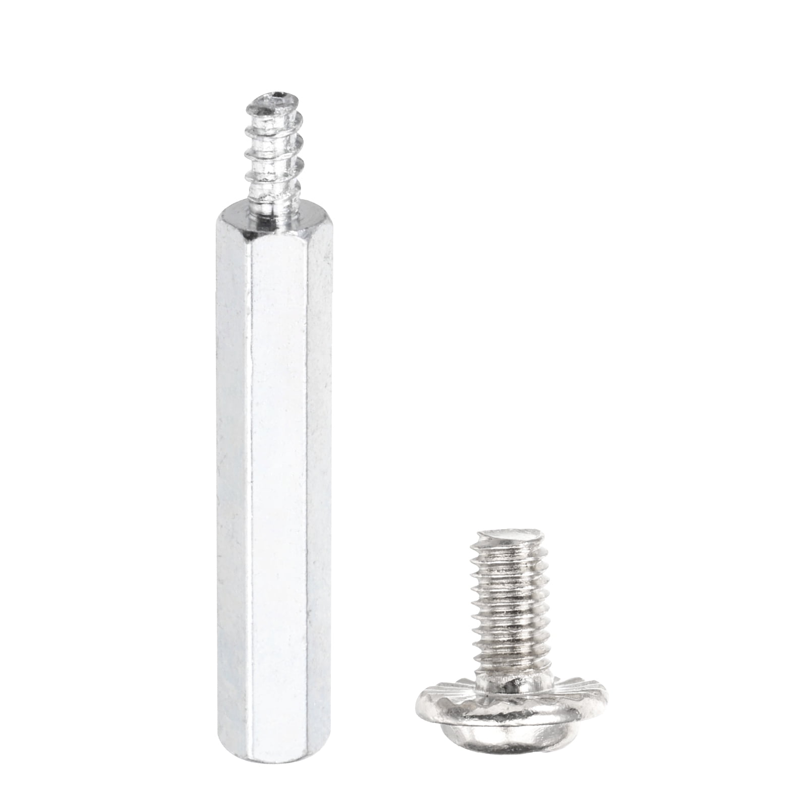 24 Set M3 x 20mm + 6mm Hex Motherboard Standoffs with Screw, Silver ...