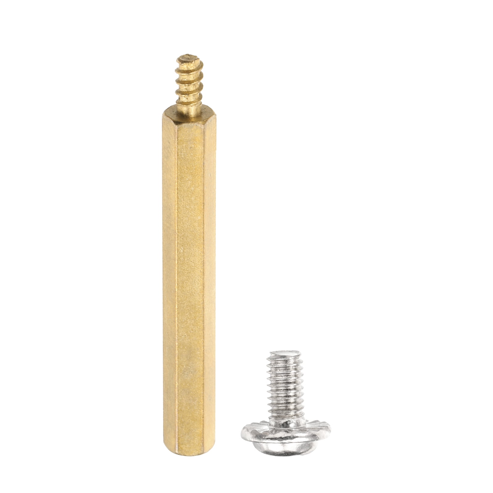 24 Set M3 x 25mm + 6mm Hex Motherboard Standoffs with Screw, Brass ...
