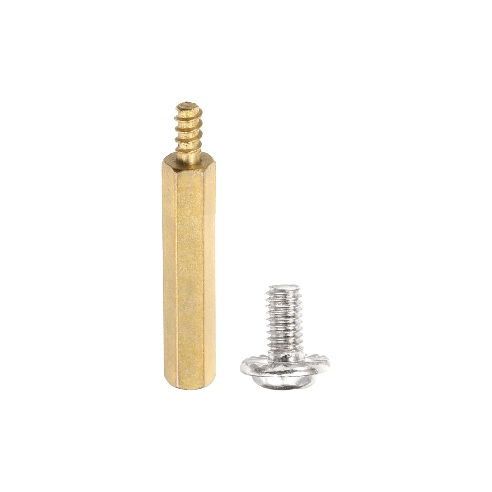 24 Set M3 x 8mm + 8mm Hex Motherboard Standoffs with Screw, Brass ...