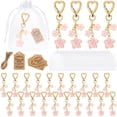 24 Set Pink Flower Keychains Bulk Cherry Blossom Party Favors Cherry ...