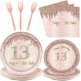 24 Sets 13th Rose Birthday Party Decrations for Girls 13 Birthday ...