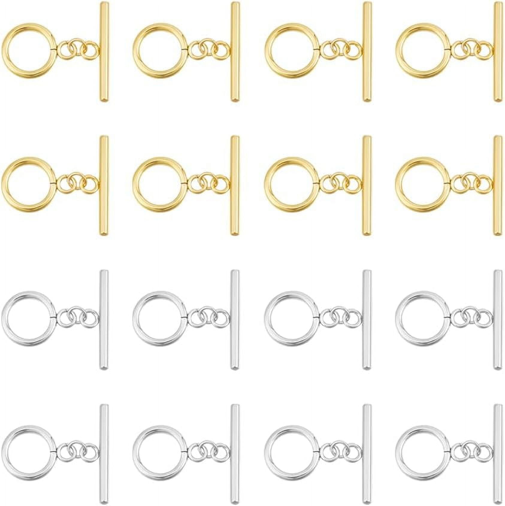 24 Sets 2 Colors 24K Gold Plated Stainless Steel Toggle Clasps Gold ...