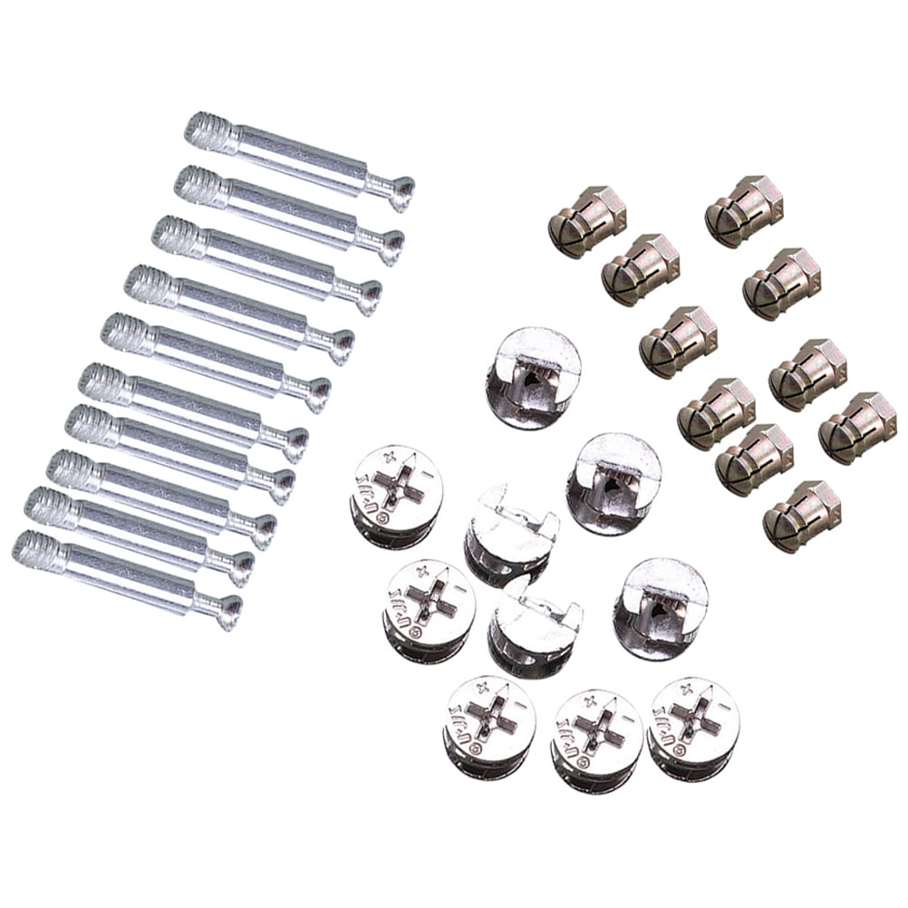 24 Sets Cam Bolt Nuts Furniture Connecting Dowels Cam Lock Fitting ...