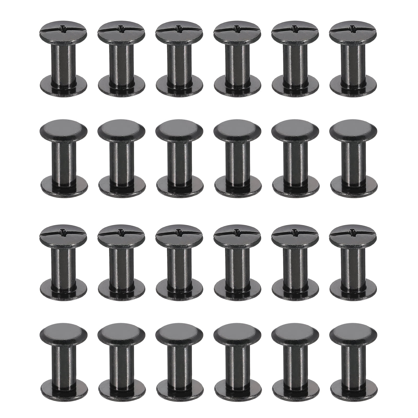 24 Sets Chicago Screws, 11mm L Galvanized Iron Chicago Screw Phillips ...