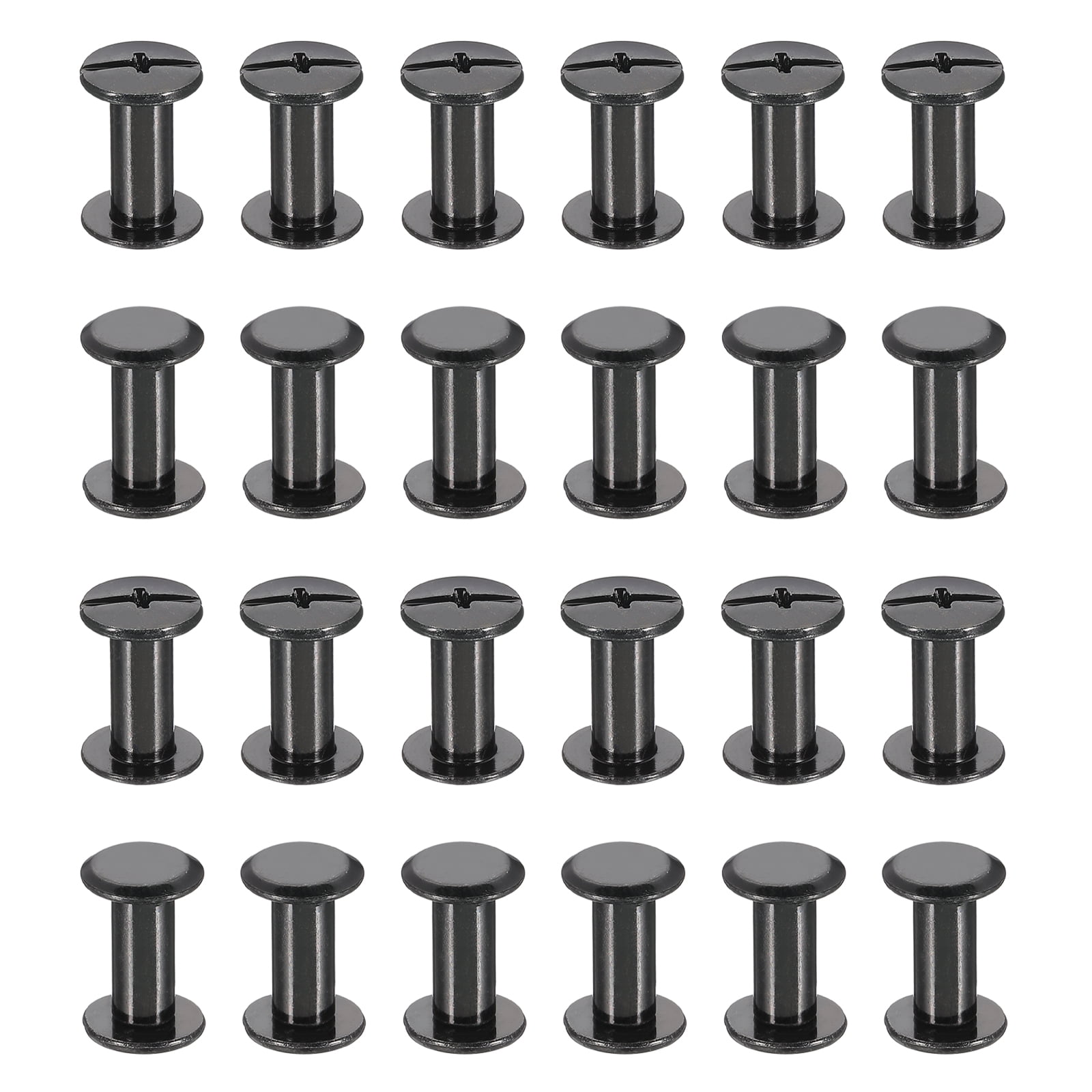 24 Sets Chicago Screws, 13mm L Galvanized Iron Chicago Screw Phillips ...