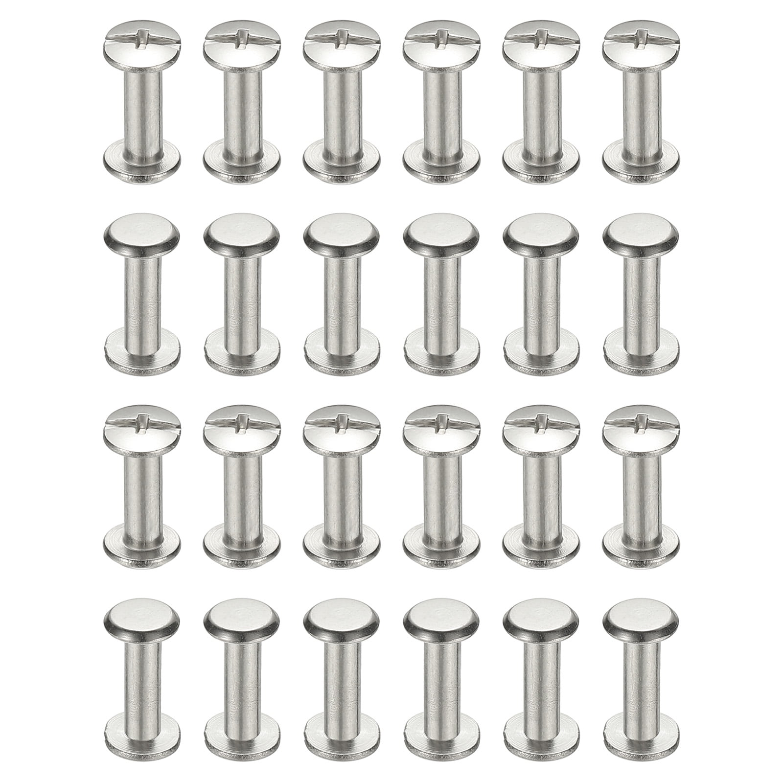 24 Sets Chicago Screws, 3x10mm(DxH) Chicago Screws Phillips Binding ...