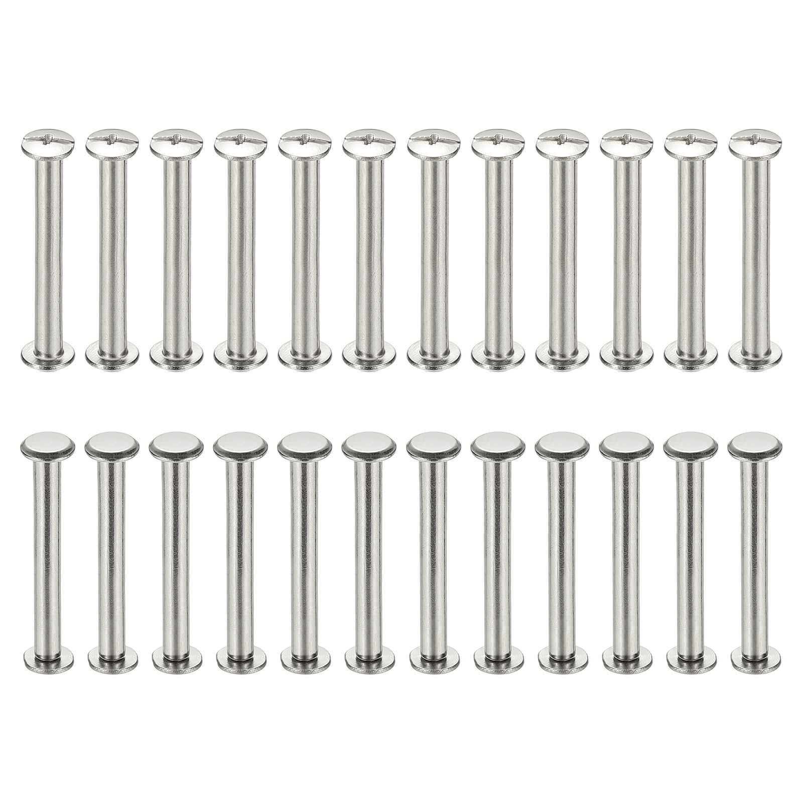 24 Sets Chicago Screws, 3x25mm(DxH) Chicago Screws Phillips Binding ...