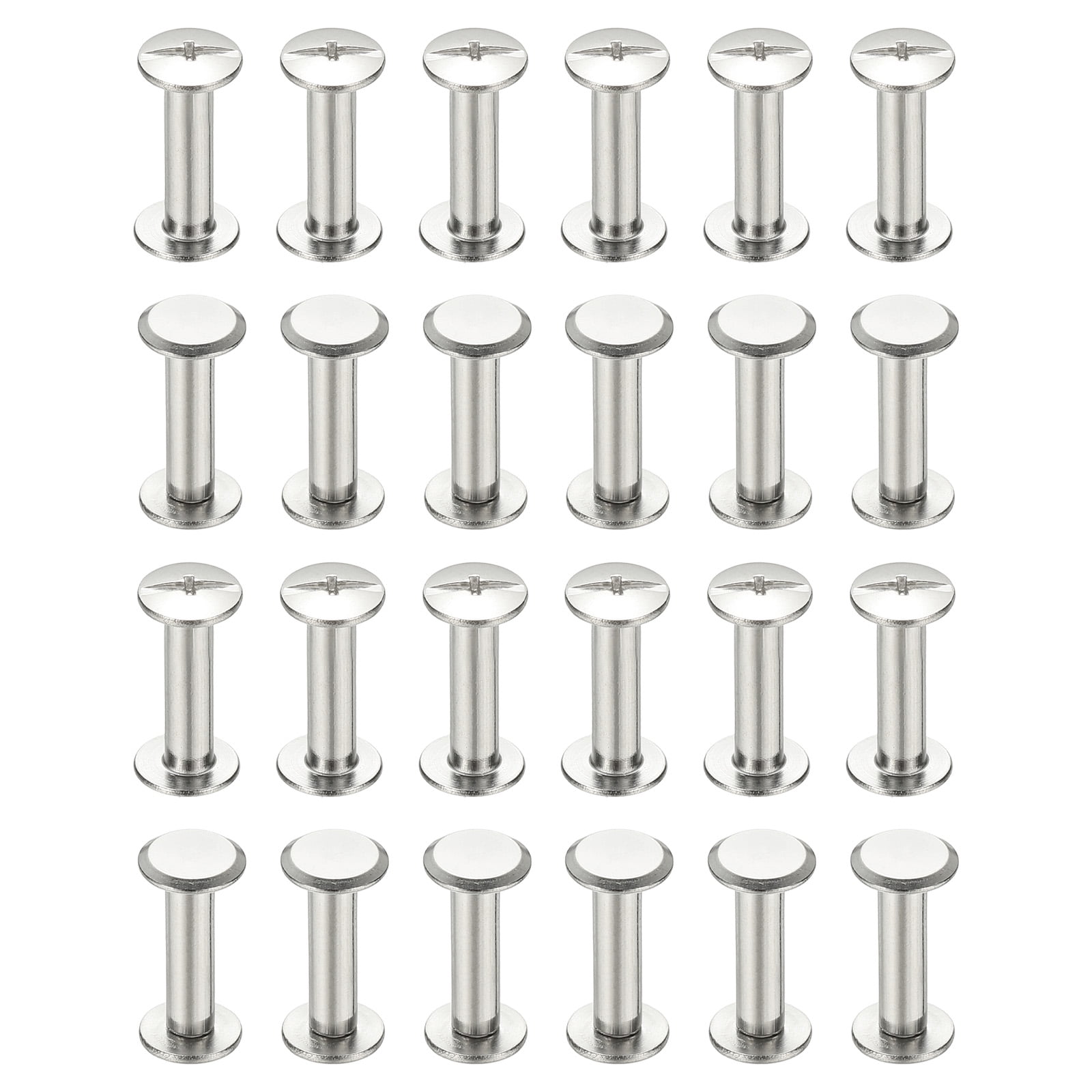 24 Sets Chicago Screws, 4x15mm(DxH) Chicago Screws Phillips Binding ...