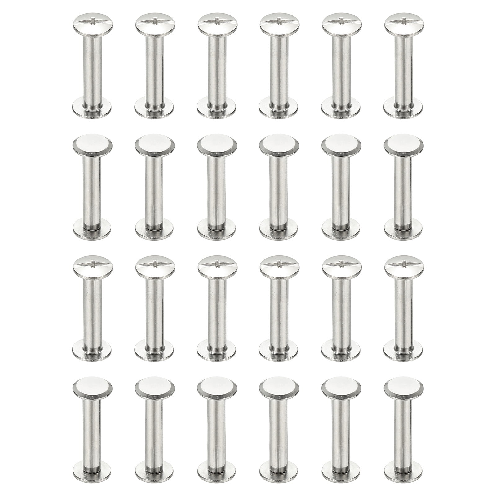 24 Sets Chicago Screws, 4x20mm(DxH) Chicago Screws Phillips Binding ...