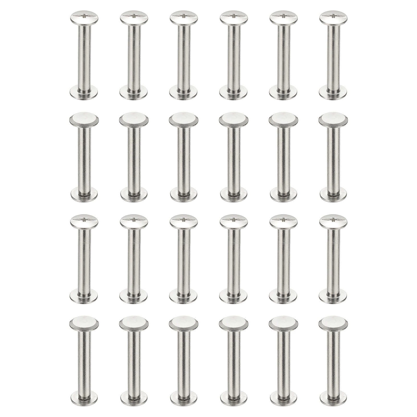 24 Sets Chicago Screws, 4x25mm(DxH) Chicago Screws Phillips Binding ...