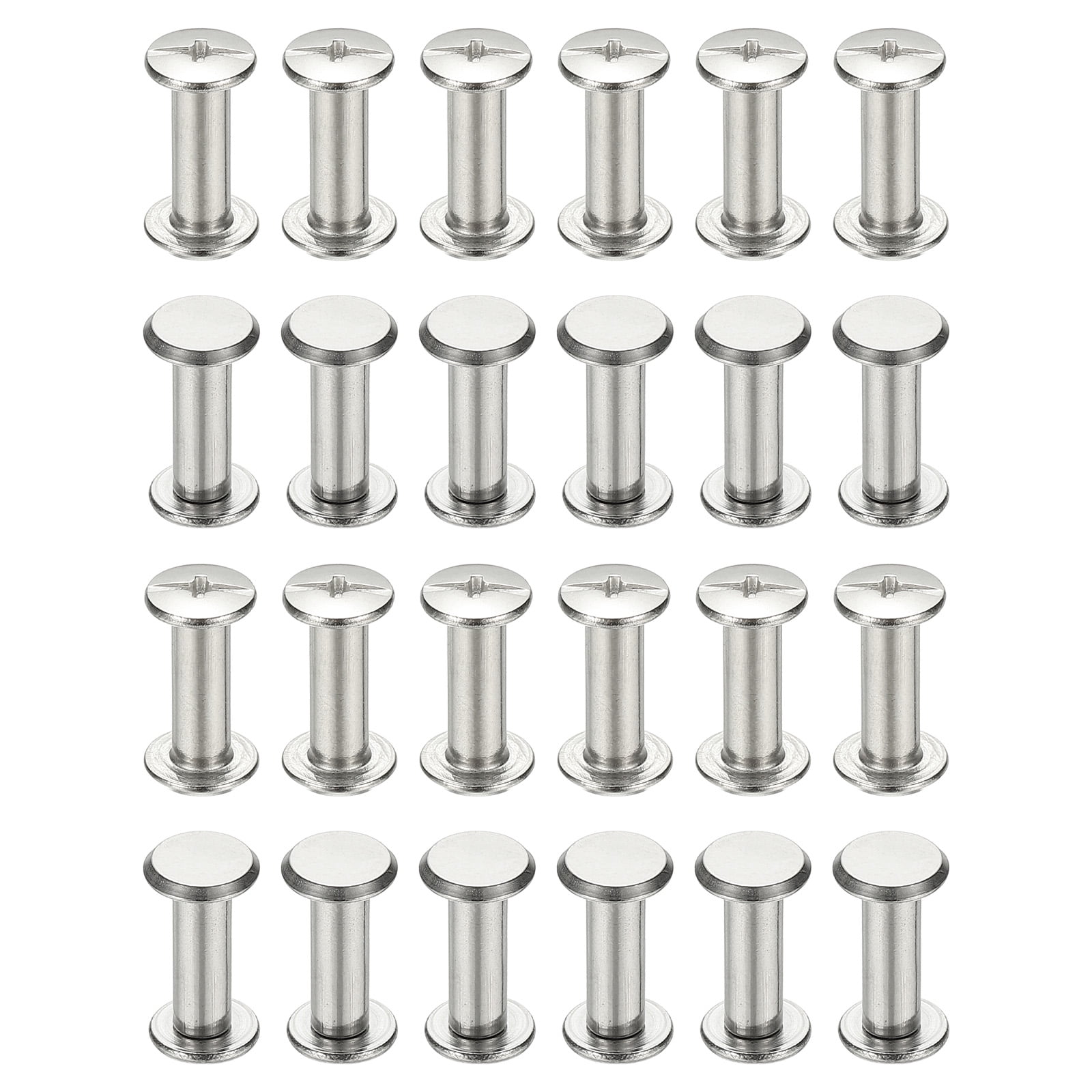 24 Sets Chicago Screws, 5x15mm(DxH) Chicago Screws Phillips Binding ...
