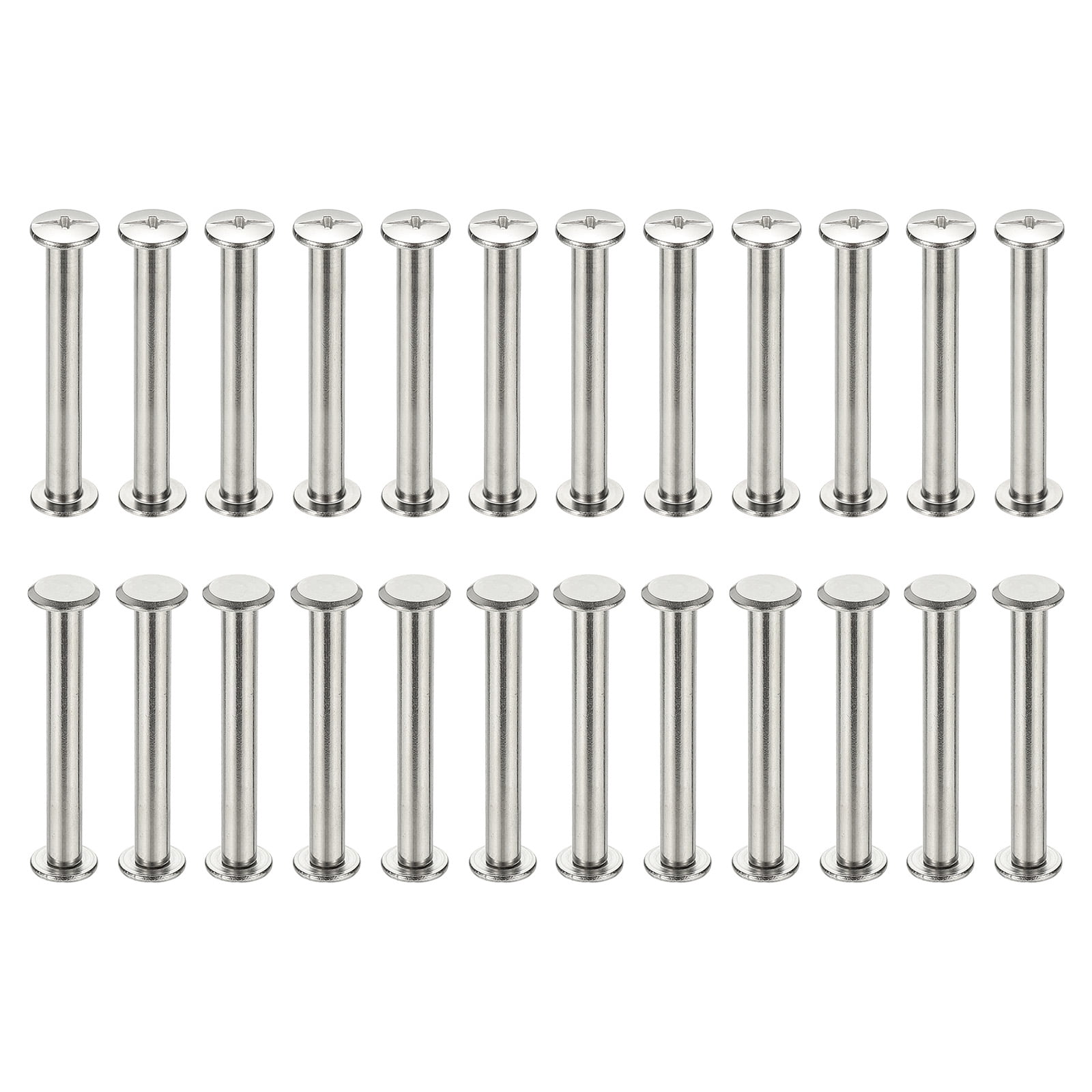 24 Sets Chicago Screws, 5x40mm(DxH) Chicago Screws Phillips Binding ...
