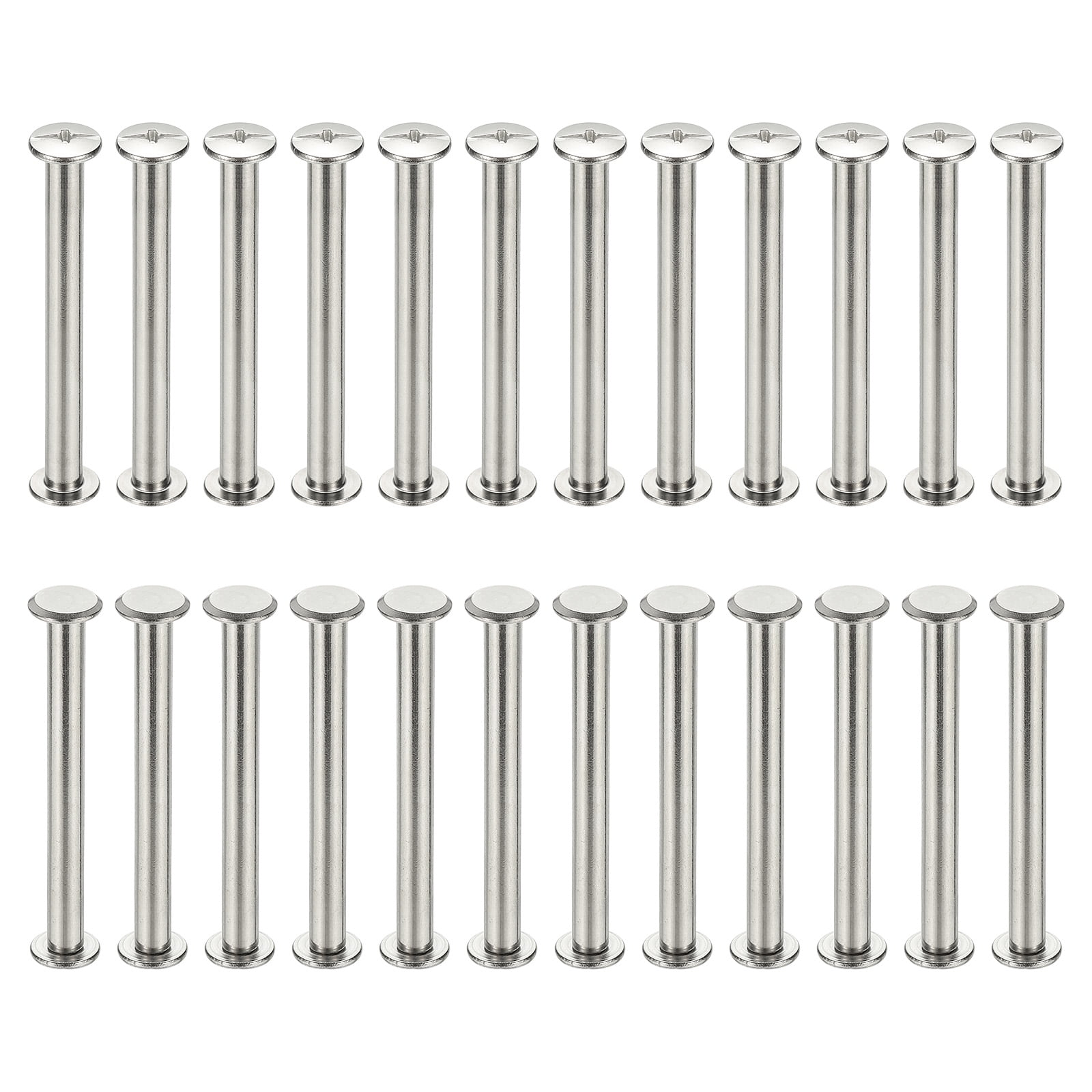 24 Sets Chicago Screws, 5x50mm(DxH) Chicago Screws Phillips Binding ...