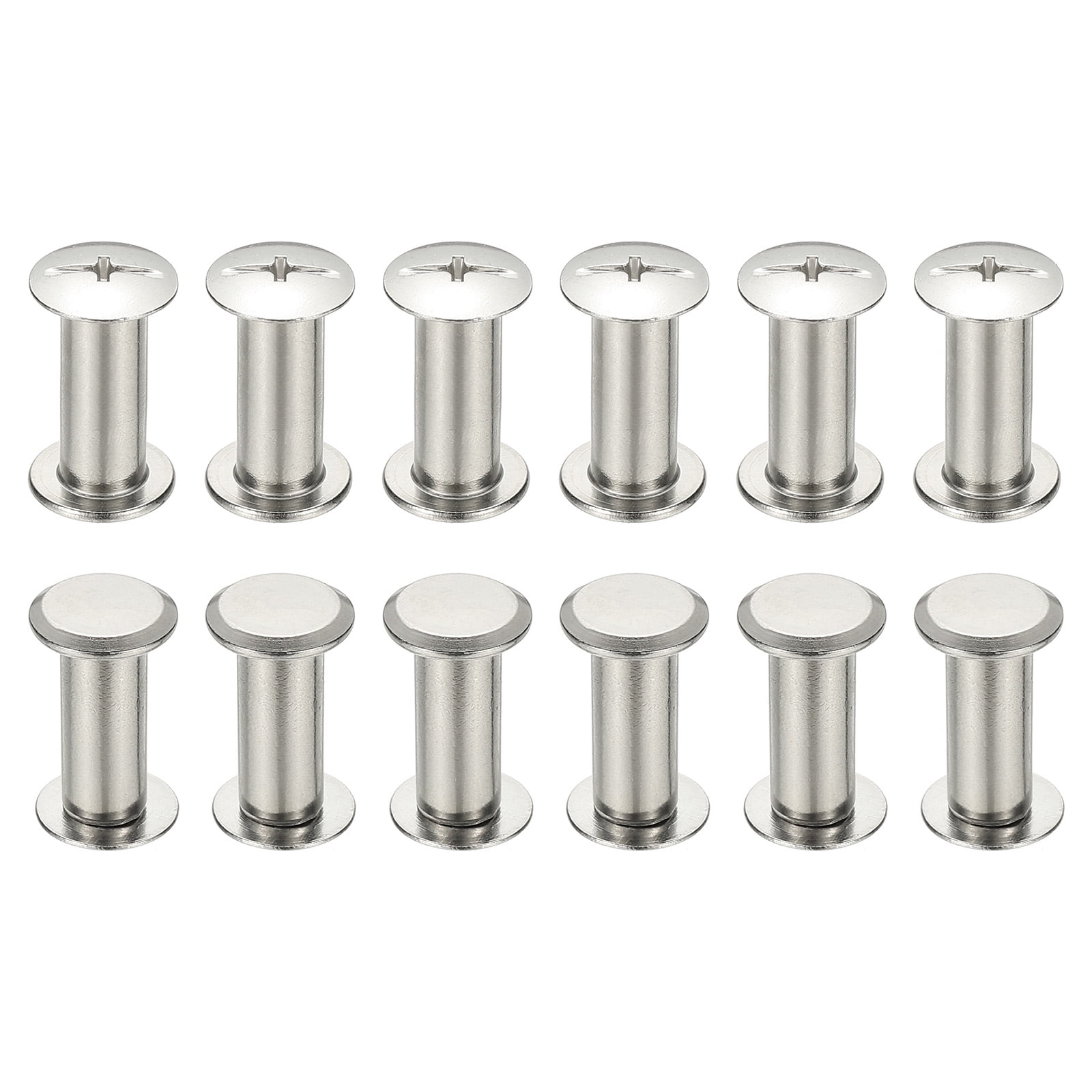 24 Sets Chicago Screws, 8x20mm(DxH) Chicago Screws Phillips Binding ...