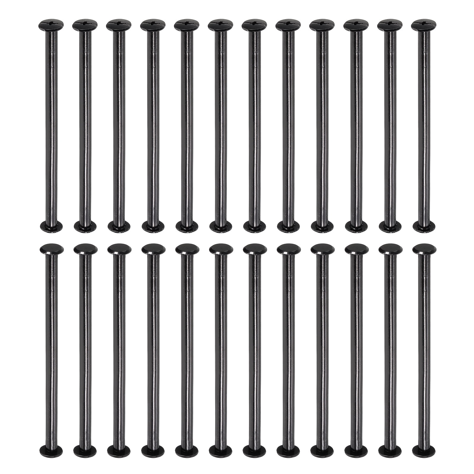 24 Sets Chicago Screws, 90mm L Galvanized Iron Chicago Screw Phillips ...