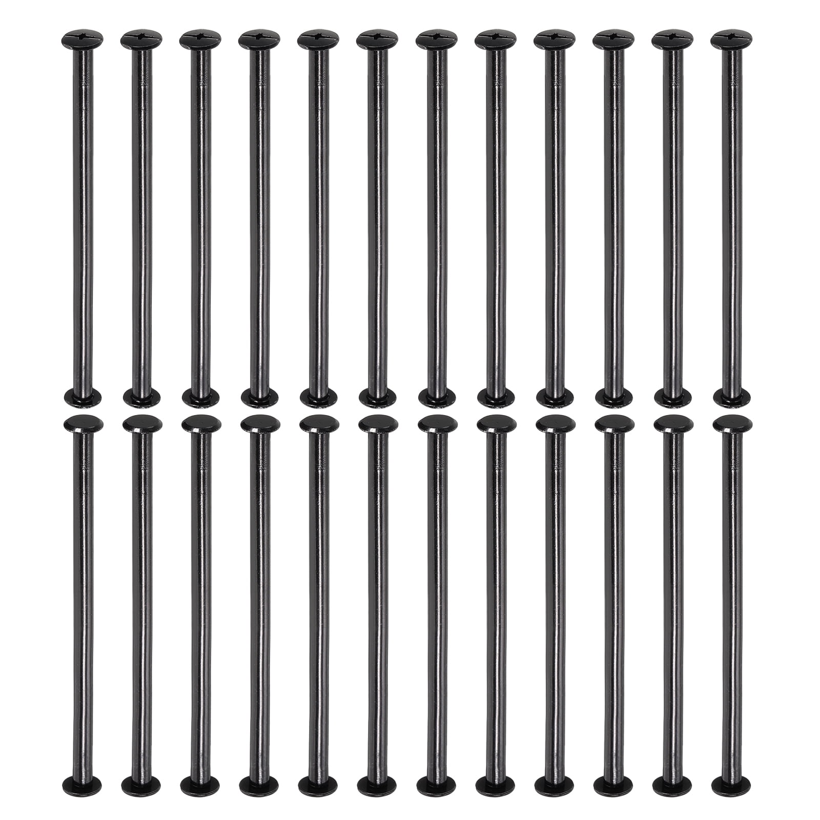 24 Sets Chicago Screws, 95mm L Galvanized Iron Chicago Screw Phillips ...