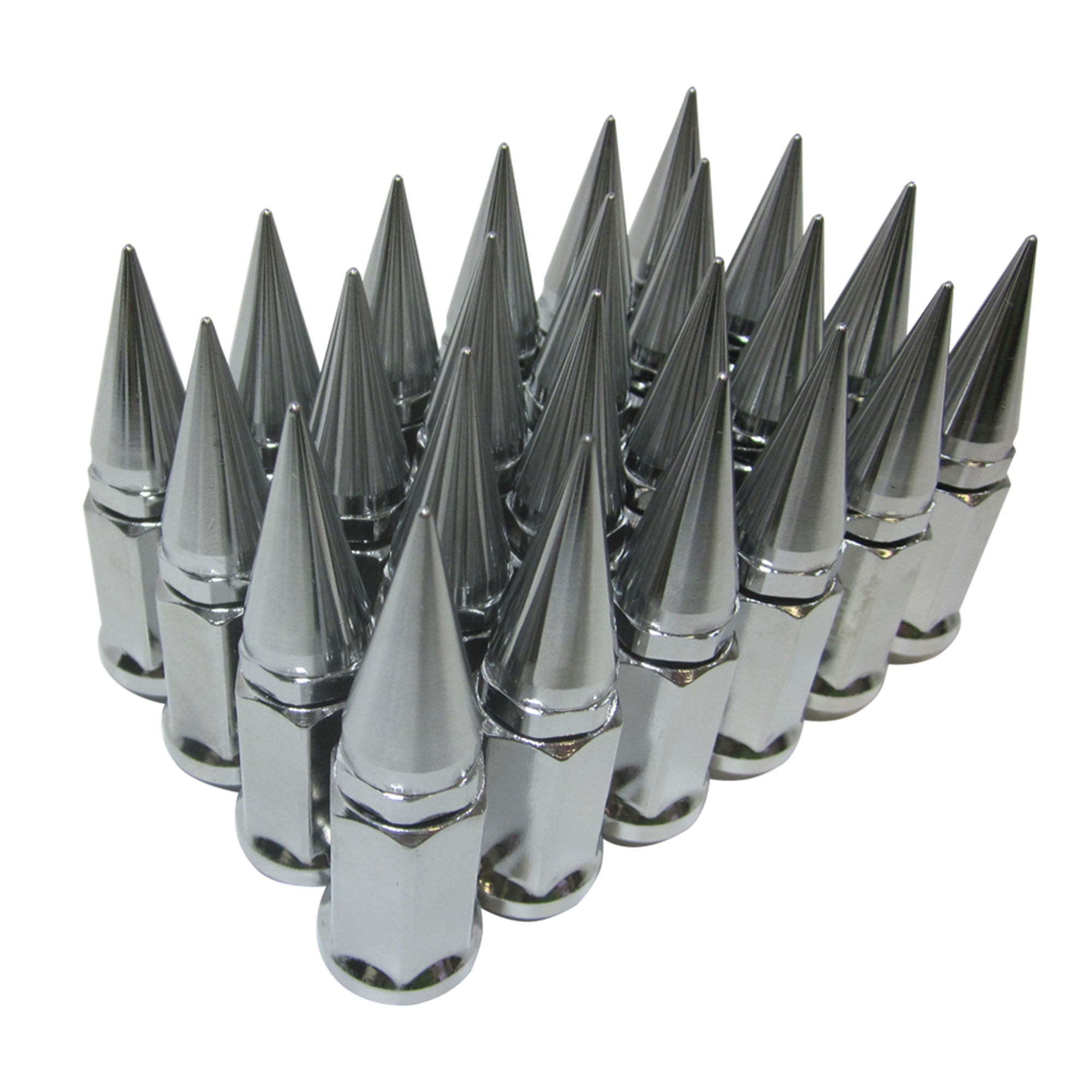 24 Sets Chrome Universal 2pc Extended Spike Lug Nut M12x1.5 Conical Seat Hex 3/4 - Walmart.com