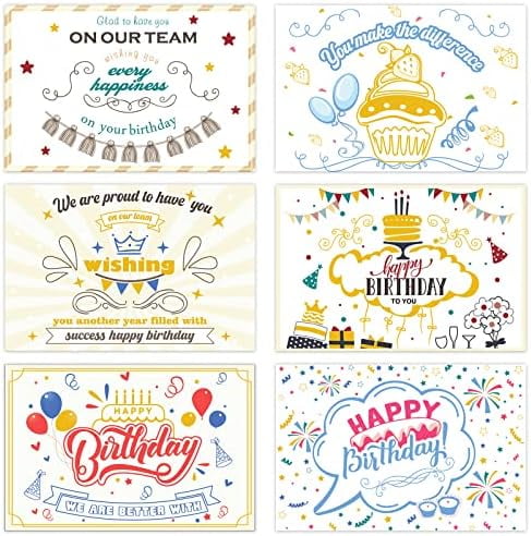 24 Sets Employee Birthday Cards with Envelopes, Appreciation ...