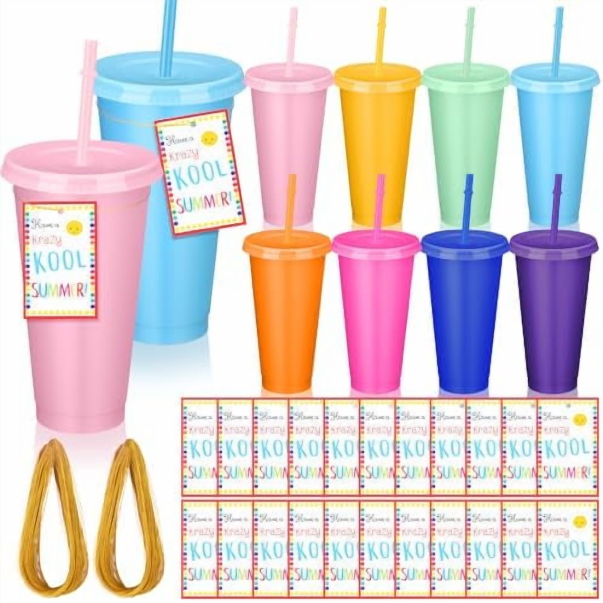 24 Sets End of Year Students Gift from Teacher Plastic Tumbler with Lid ...