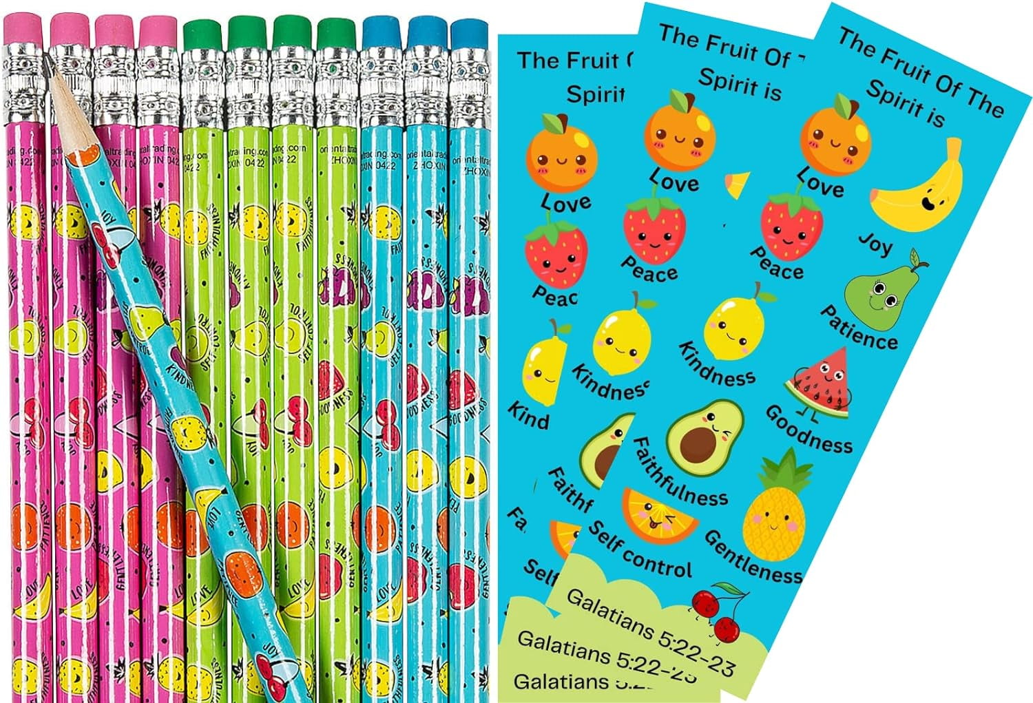 24 Sets of Fruit of The Spirit Bookmarks with Fruit of The Spirit ...