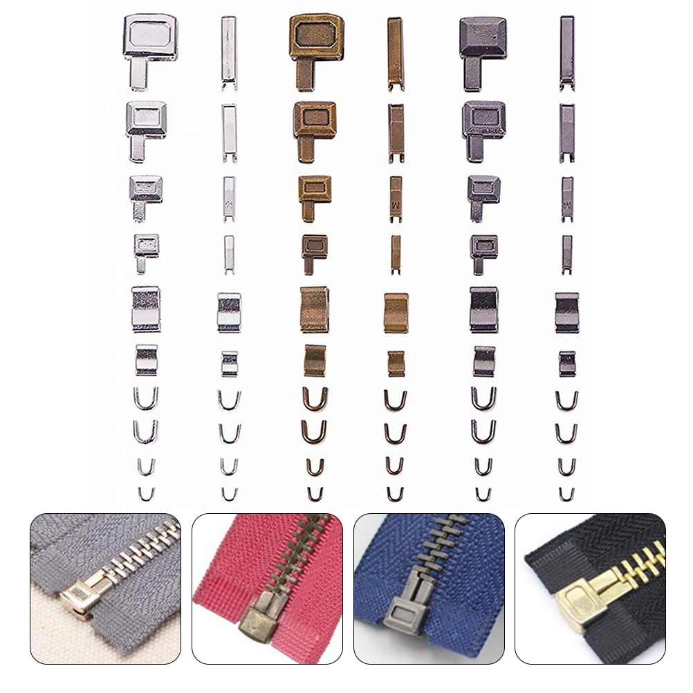 24 Sets Metal Zipper Repair Accessories Set, Zipper Head Slider ...