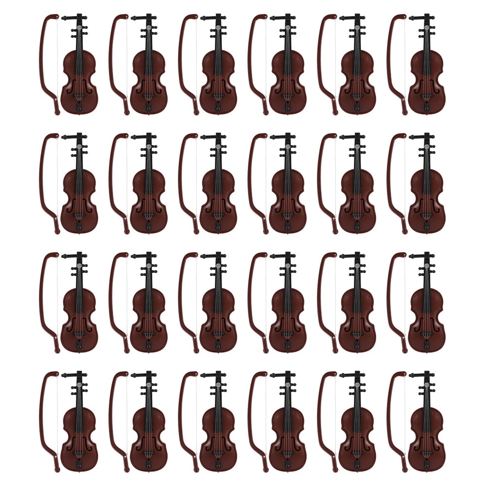 24 Sets Mini Violin Christmas Violin Model Musical Instruments ...