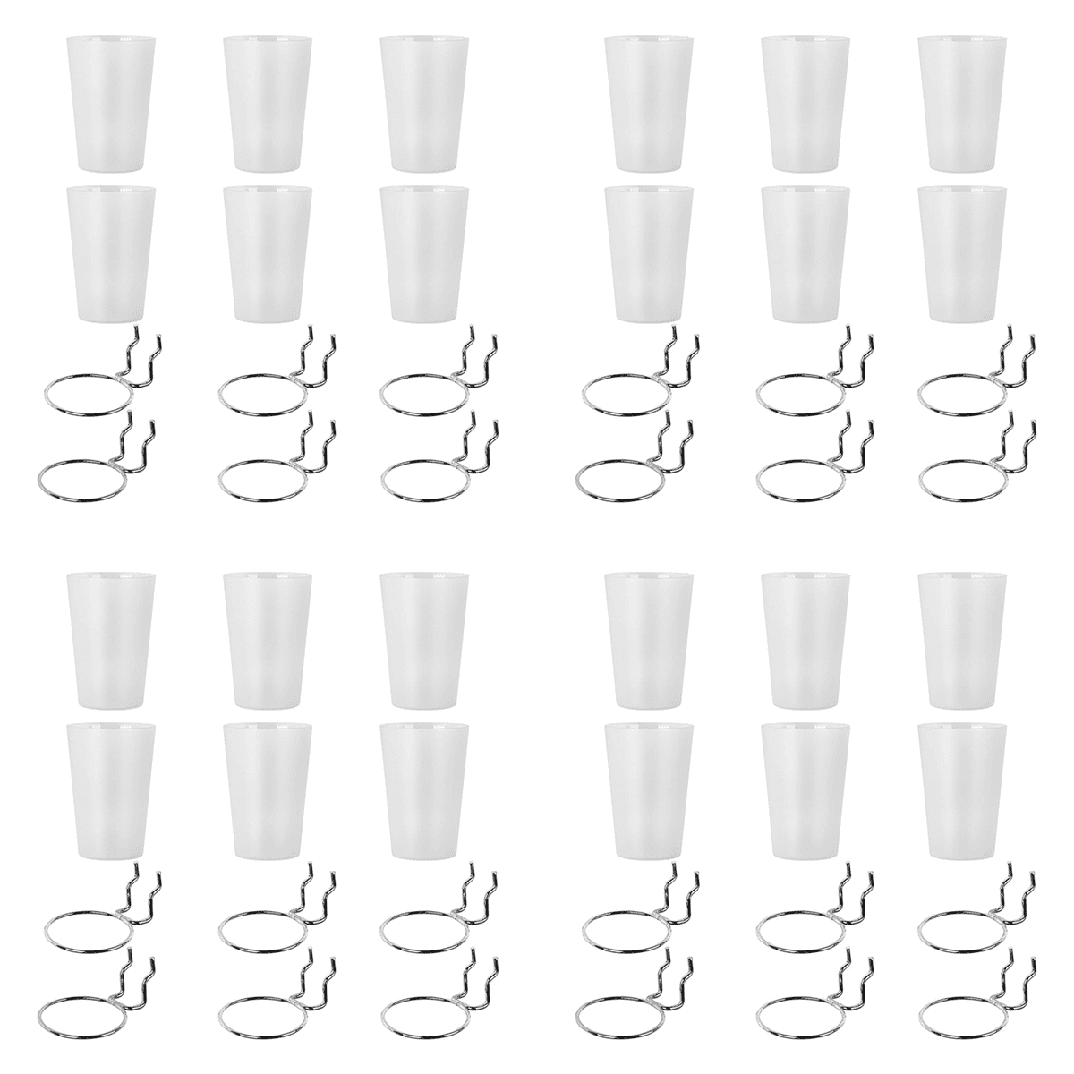 24 Sets Pegboard Bins with Rings Style Pegboard Hooks with Pegboard ...