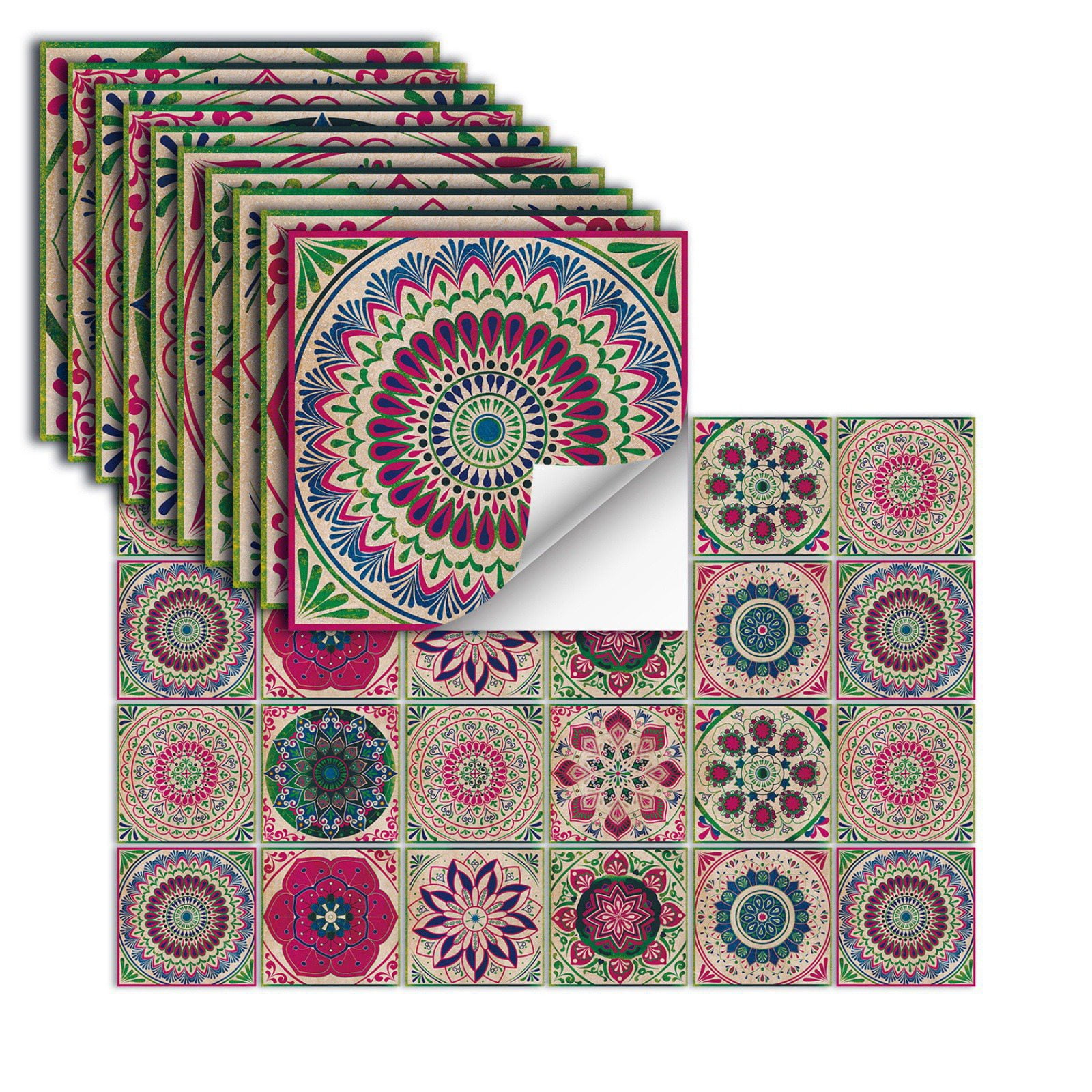 24-Sheet Moroccan Style Peel and Stick Wallpaper, Self Adhesive Wall ...