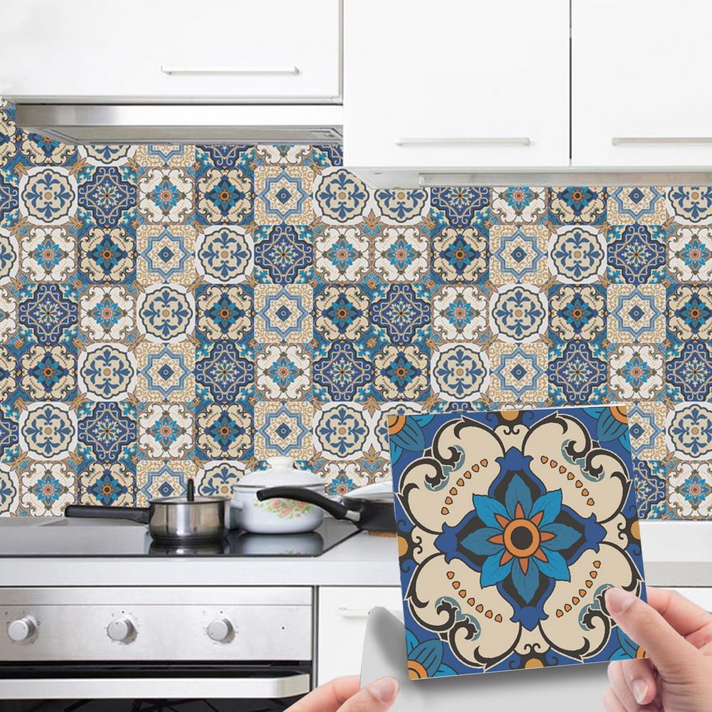 24-Sheet Tile Wall Stickers Peel and Stick Backsplash Square 5.9