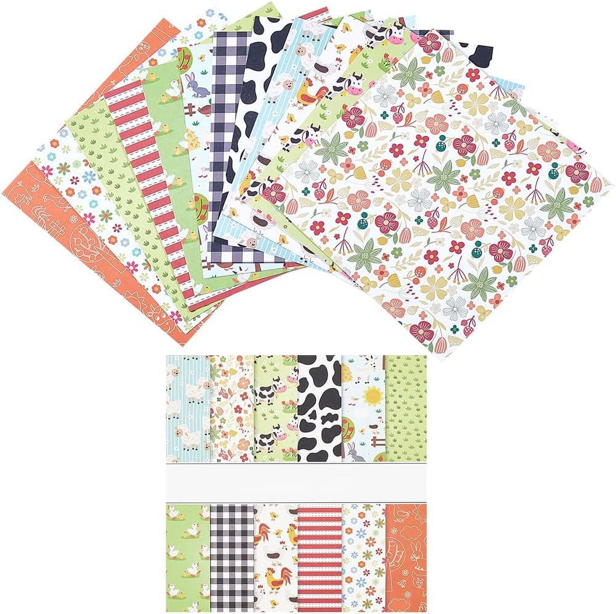 24 Sheets 12 Styles Farm Theme Scrapbook Paper Pad 5.98x5.98inch Cow ...