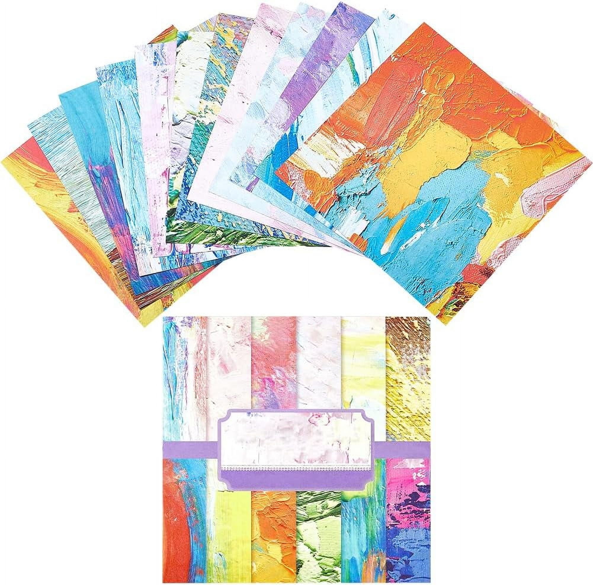 24 Sheets 12 Styles Patterned Scrapbook Paper Pad 5.98x5.98inch ...