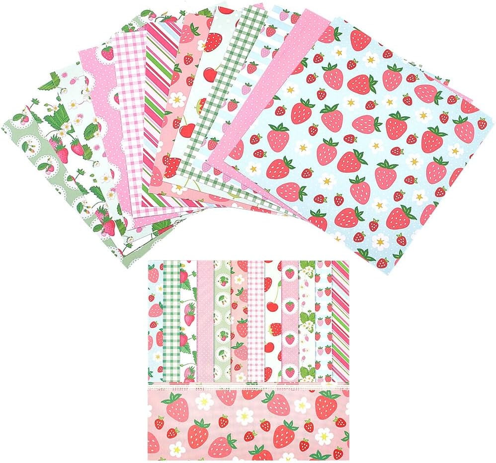 24 Sheets 12 Styles Strawberry Scrapbook Paper Pad 5.98x5.98inch Fruits ...