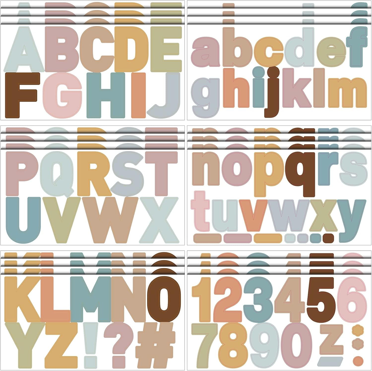 24 Sheets 232 Pcs Large Letter Stickers 2.5 Inch Vinyl Self Adhesive ...