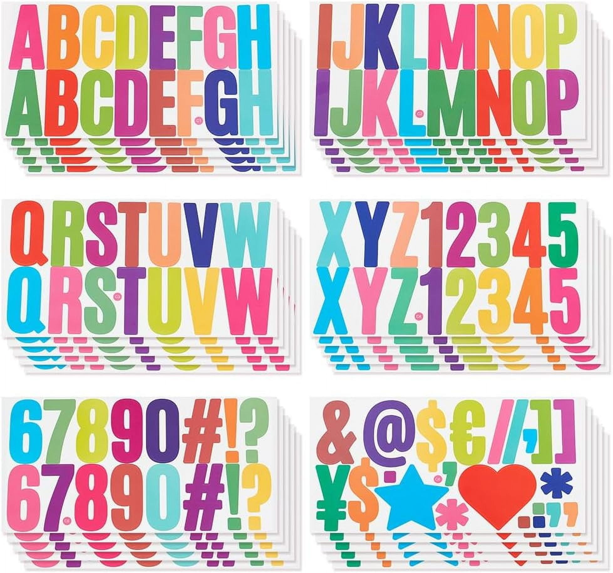 24 Sheets 400pcs Large Letter & Number Stickers 2.5 Inch Self Adhesive ...