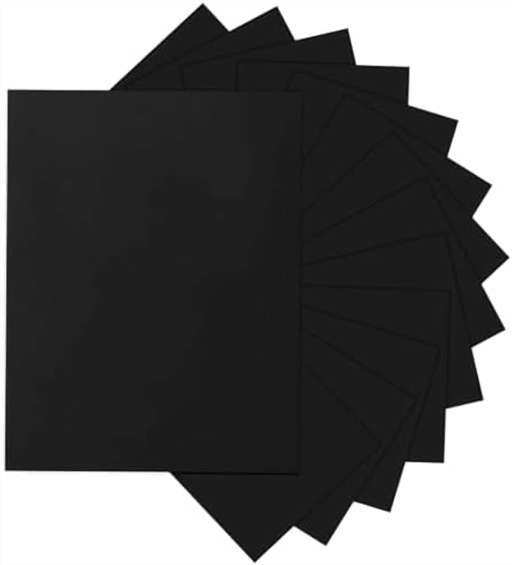 24 Sheets Black Cardstock 8.5 x 11 Black Paper, 80lb Card Stock Printer ...