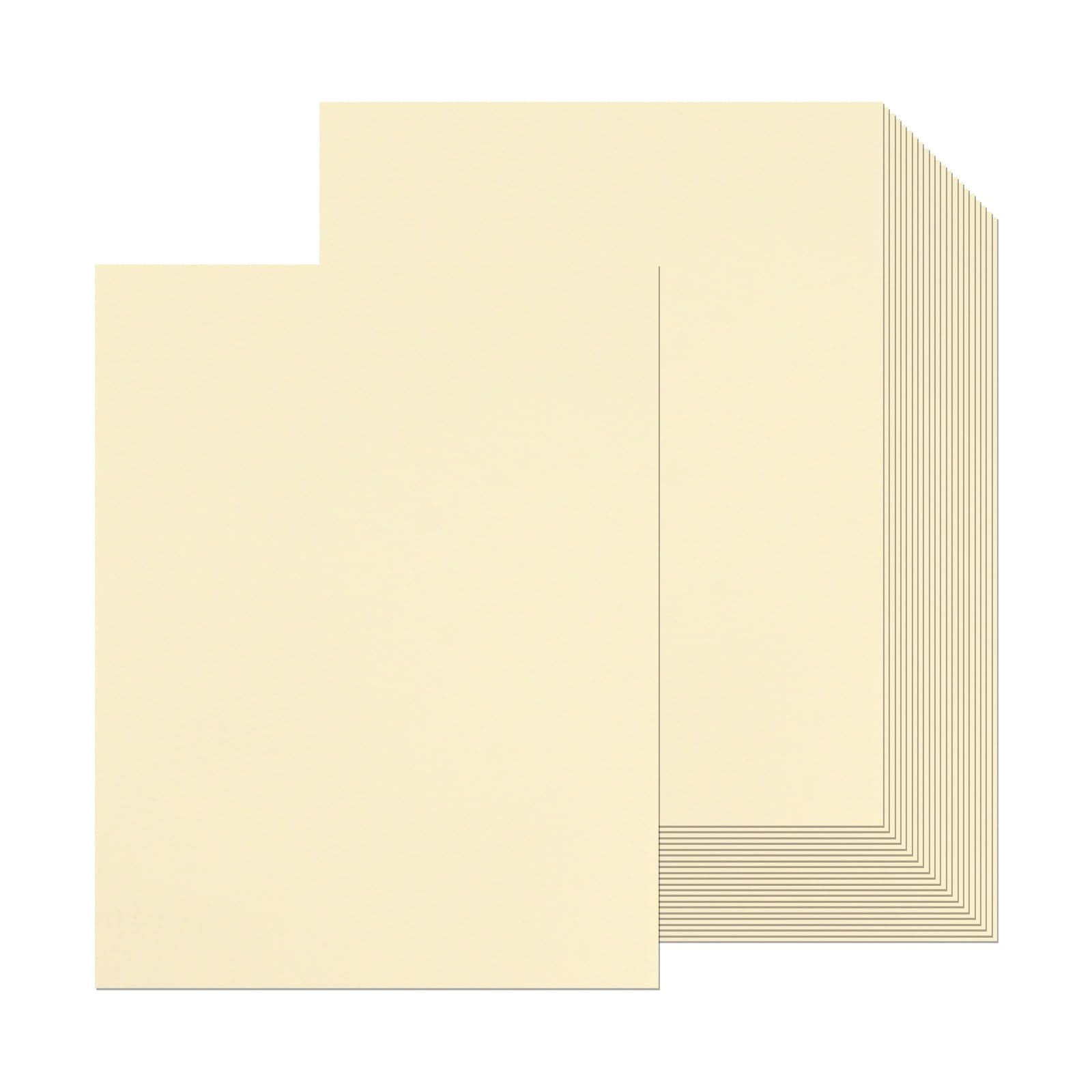24 Sheets Cream Cardstock MMF7 Paper 8.5 x 11 Inches, 250gsm/92lb Thick ...