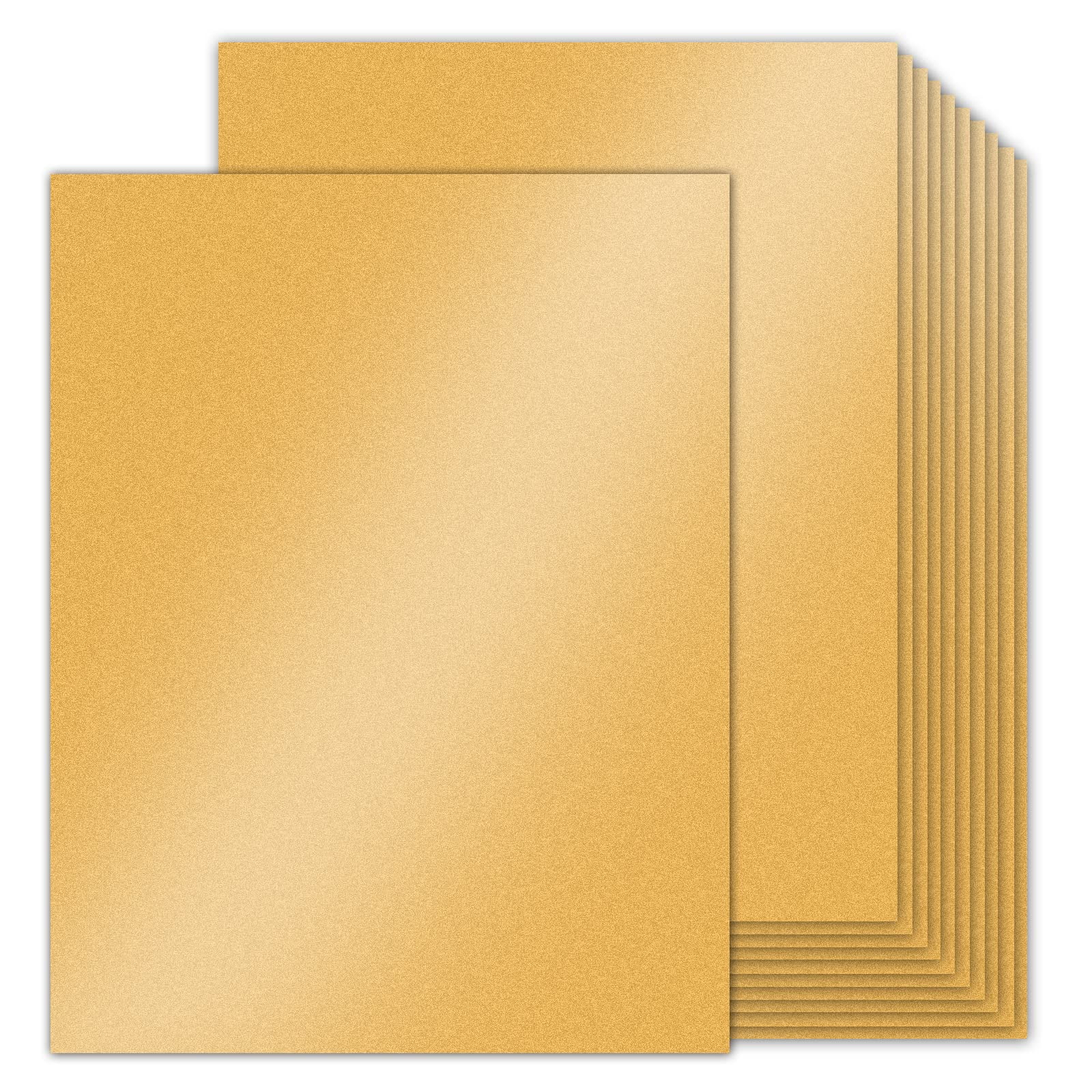 24 Sheets Gold Shimmer Cardstock 8.5 x 11 Metallic Paper, Goefun 80lb ...